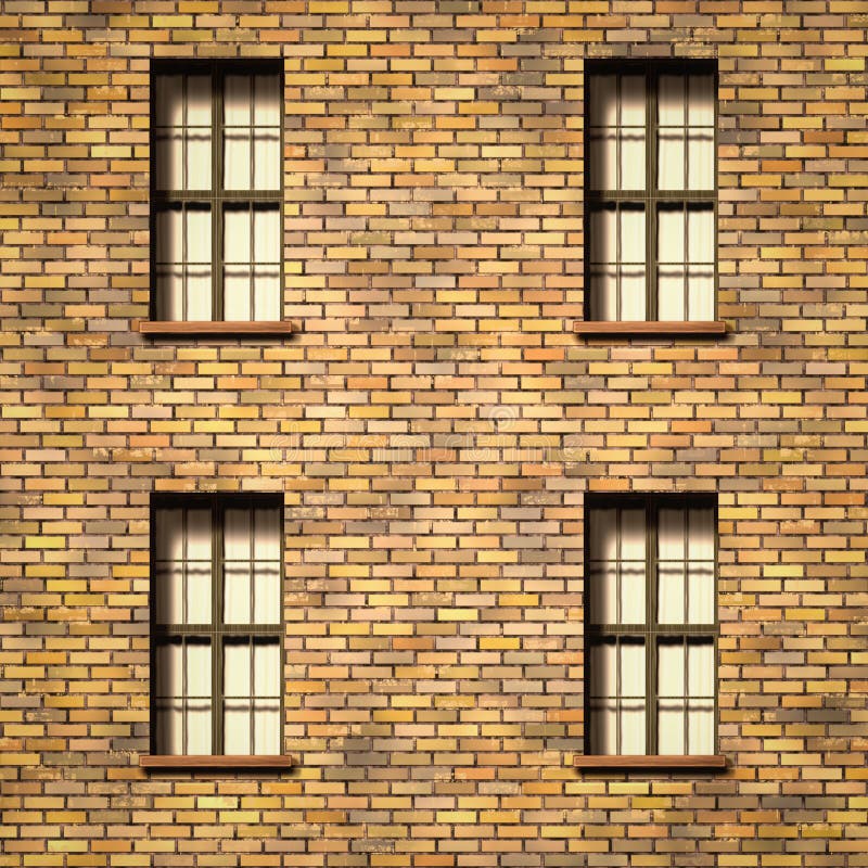 Wall with windows texture stock illustration. Illustration of york ...
