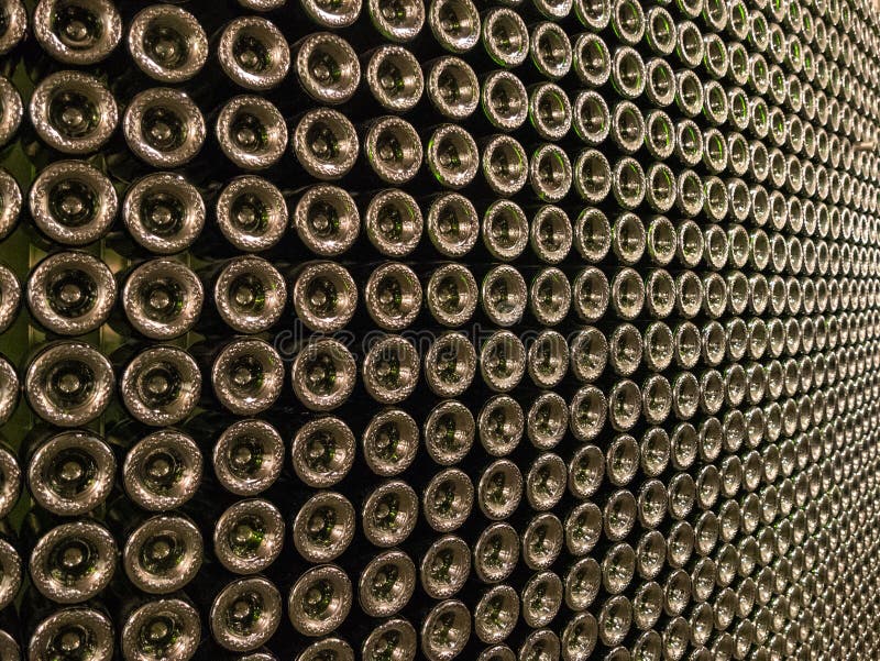 A wall of wine bottles stock image. Image of artwork - 151981345
