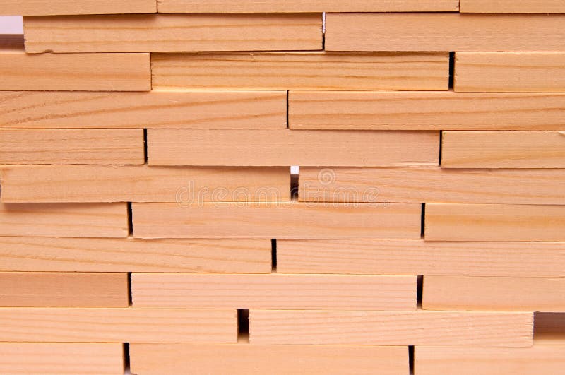 Wall of wooden bricks stock image. Image of cube, brick - 12848029