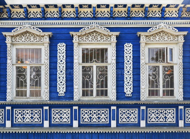 Wall of Wooden Traditional Russian House Stock Image - Image of boards ...