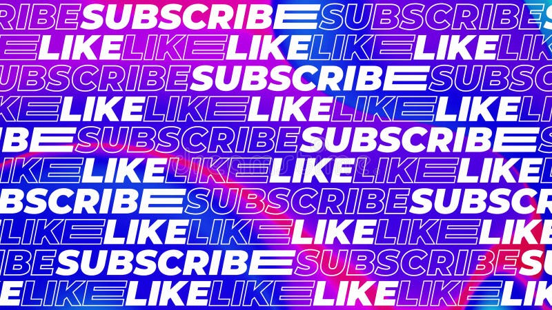 Wall of Words `LIKE` and `SUBSCRIBE` on Trendy Liquid Multicolored ...