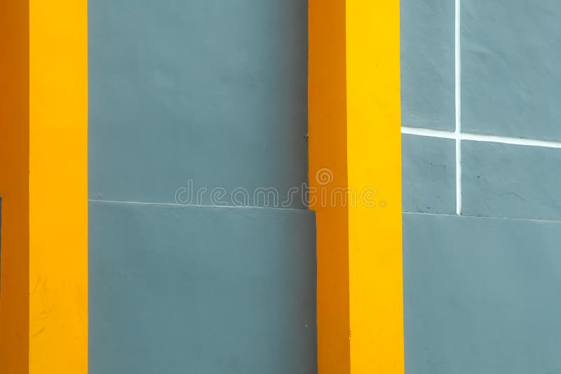 Wall with Yellow and Blue Paint Stock Photo - Image of number, blue ...