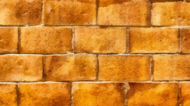 Wall of Yellow Bricks. Background. Drawing. Stock Illustration ...