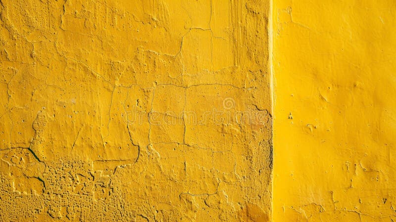 A Yellow Wall with a Rough Texture and a Few Cracks. Generative AI ...