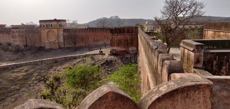 A Walled City with a Large Gate and a Small Courtyard Stock Image ...