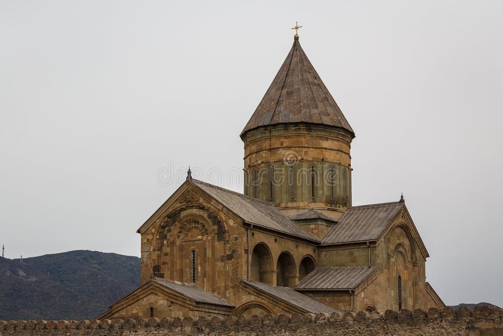 Walled Monastery of Mtskheta Stock Image - Image of religion ...
