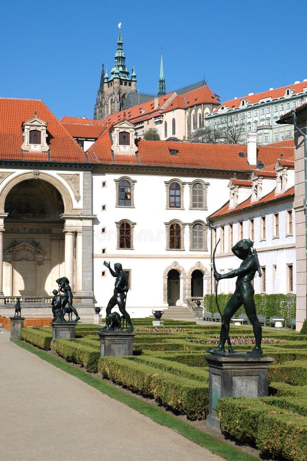 Wallenstein Palace Gardens Below the Prague Castle Stock Photo - Image ...