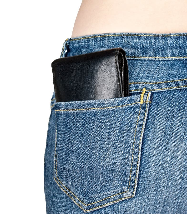 Wallet in back pocket stock image. Image of view, pocket - 5927307
