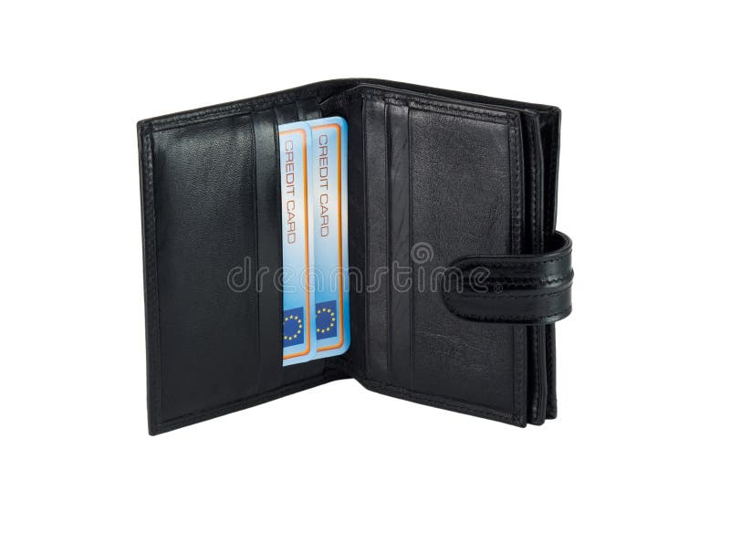 Wallet for bank cards stock photo. Image of open, cards - 15796580
