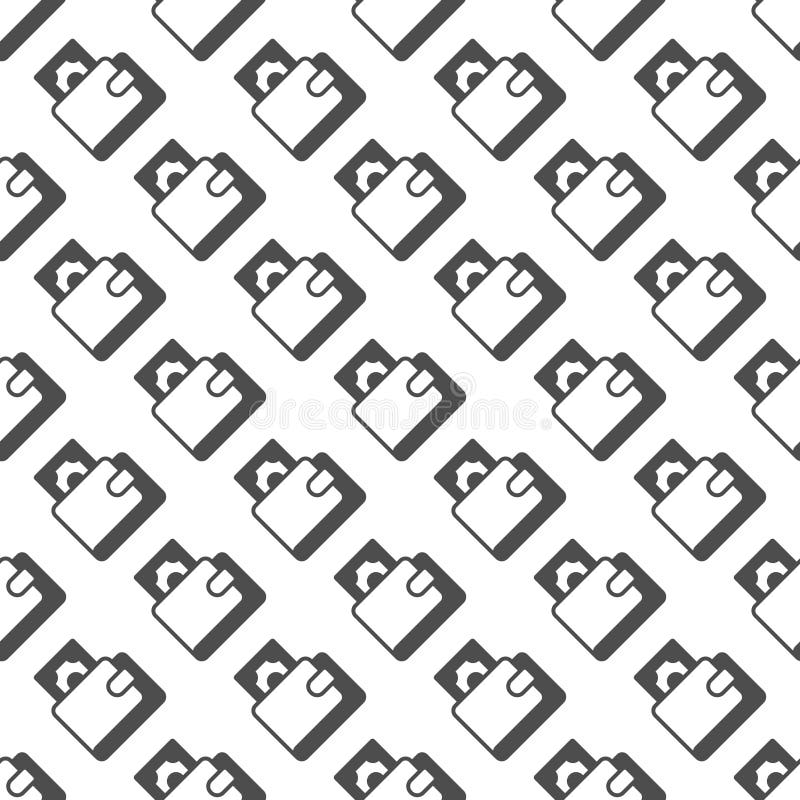 Wallet with Banknote Solid Seamless Pattern, Charity Theme. Vector ...