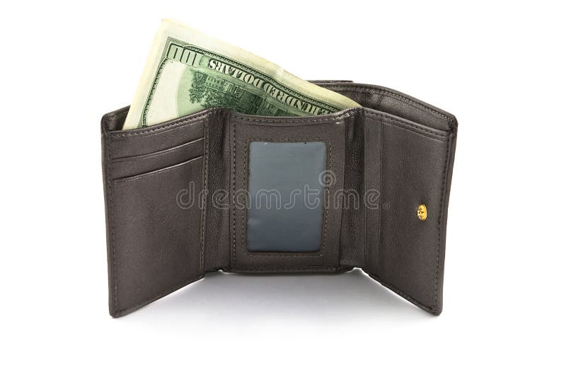 Wallet with banknotes stock photo. Image of dollar, open - 13155512
