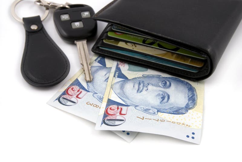 Wallet Car Keys Money stock image. Image of wallet, bill - 878941