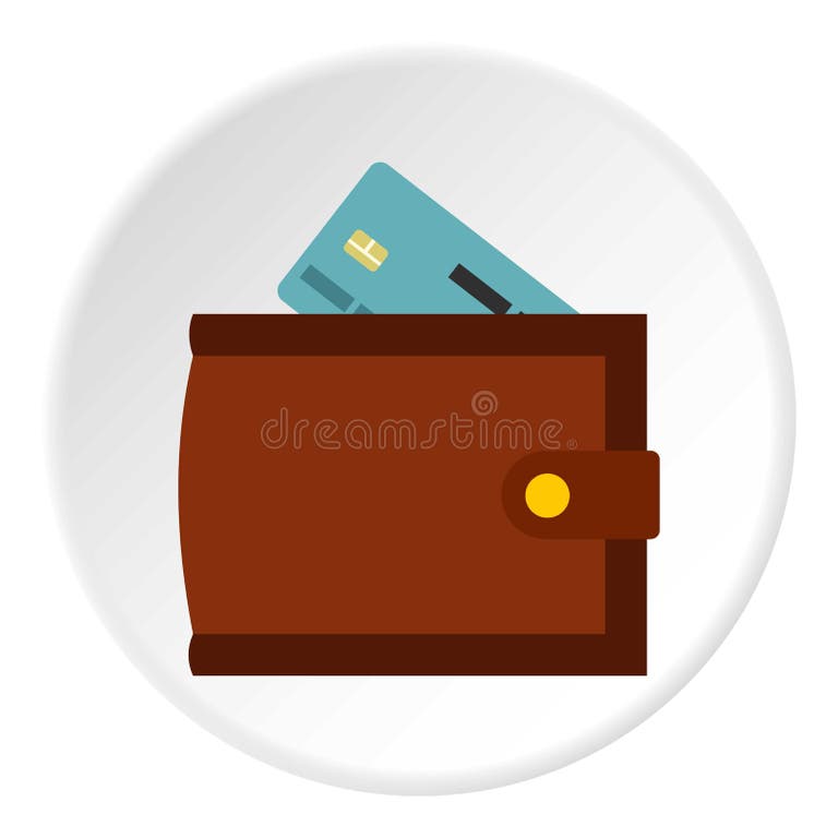 Wallet Card Icon, Flat Style Stock Vector - Illustration of earning ...