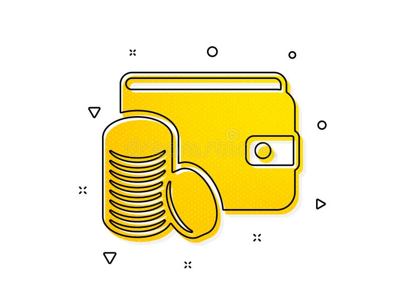 Wallet with Coins Icon. Cash Money. Vector Stock Vector - Illustration ...