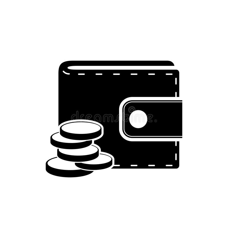 Wallet Coins and Credit Card Vector Stock Vector - Illustration of icon ...