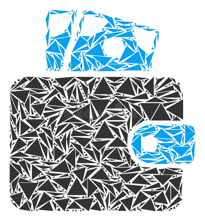 Wallet Collage of Triangles Stock Vector - Illustration of cash, design ...