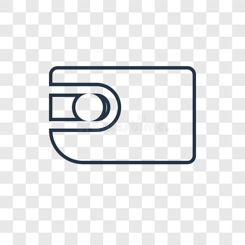 Wallet Concept Vector Linear Icon Isolated on Transparent Background ...