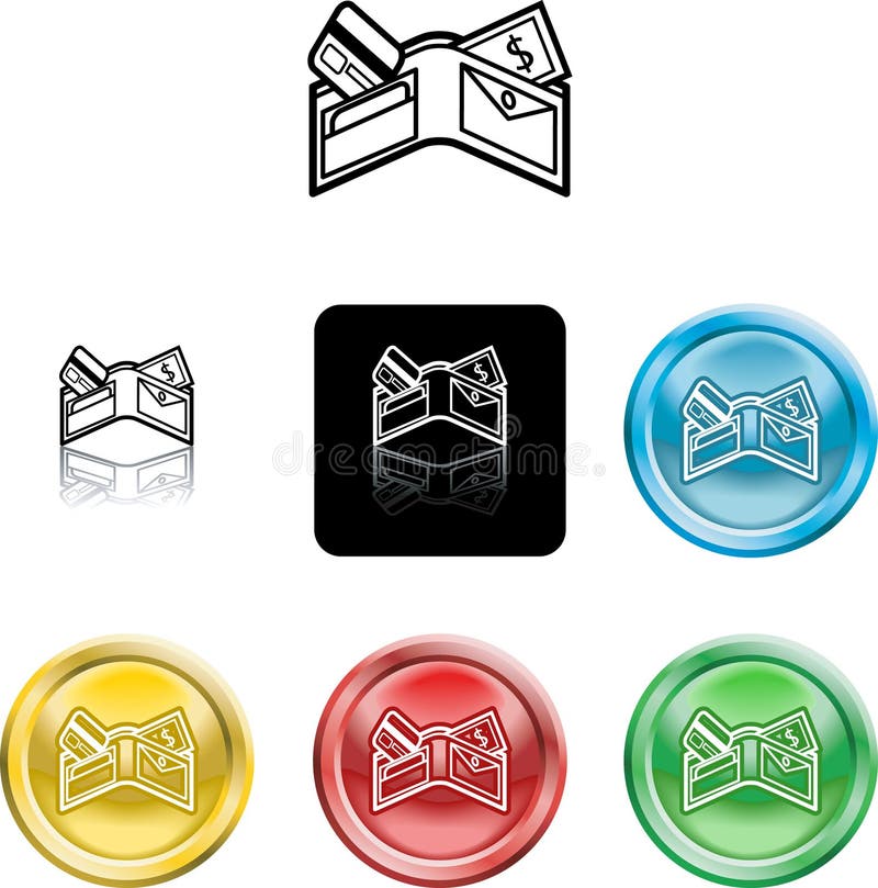 Wallet, Credit Card and Cash S Stock Vector - Illustration of cash ...