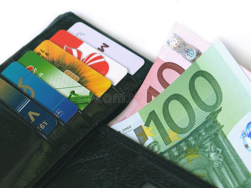 Wallet with Credit Cards and Money Stock Photo - Image of commercial ...