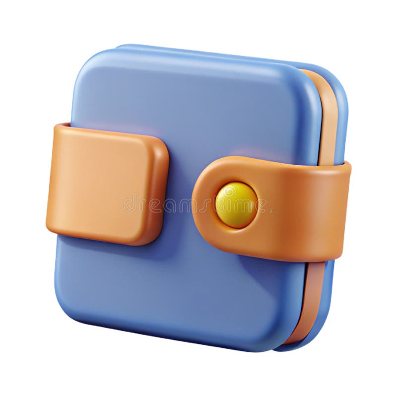Wallet 3D Icon stock illustration. Illustration of download - 358577022