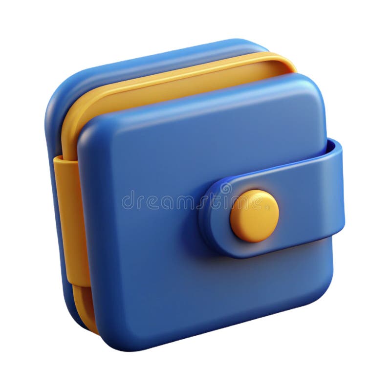 Wallet 3D Icon stock illustration. Illustration of currency - 358577030