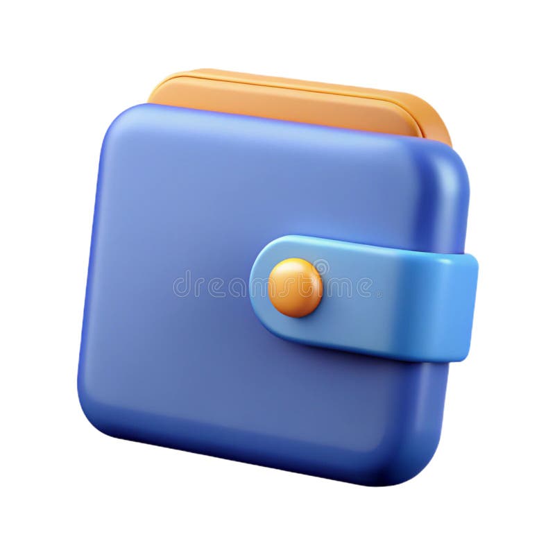 Wallet 3D Icon stock illustration. Illustration of technology - 358577035