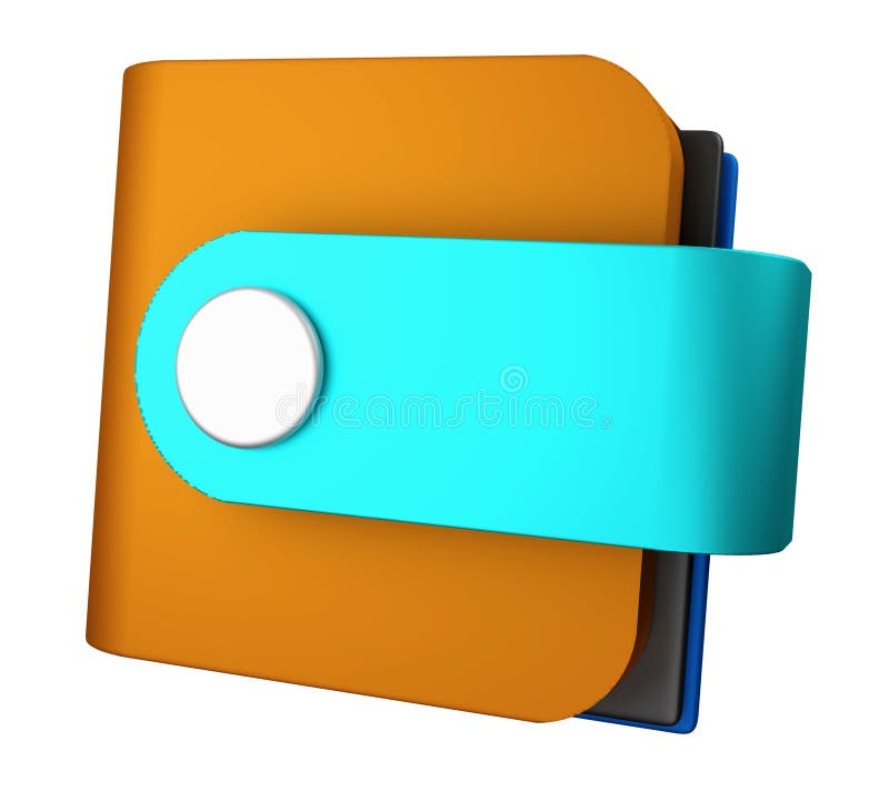 Wallet 3D Icon Transparent Illustration Stock Image - Illustration of ...