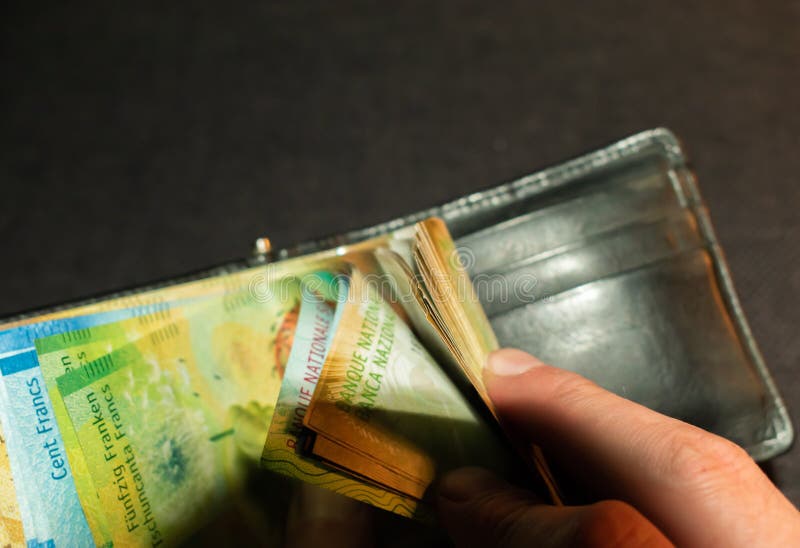 Wallet with Different Swiss Francs in Cash 27.5.2021 Stock Photo ...
