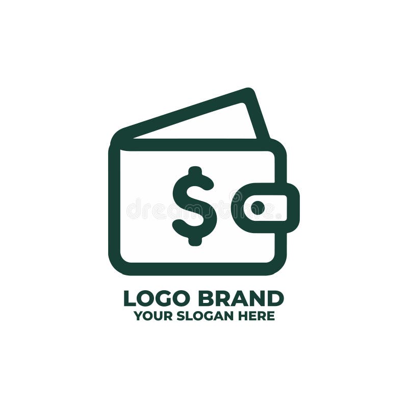 Wallet and Dollar Logo in Flat Style Stock Vector - Illustration of ...