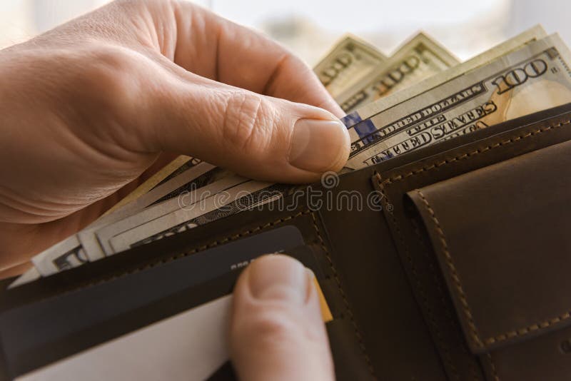 The wallet with dollars stock photo. Image of finance - 171882706