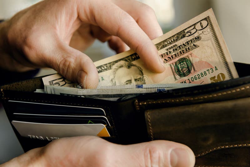 The wallet with dollars stock photo. Image of finance - 171882706