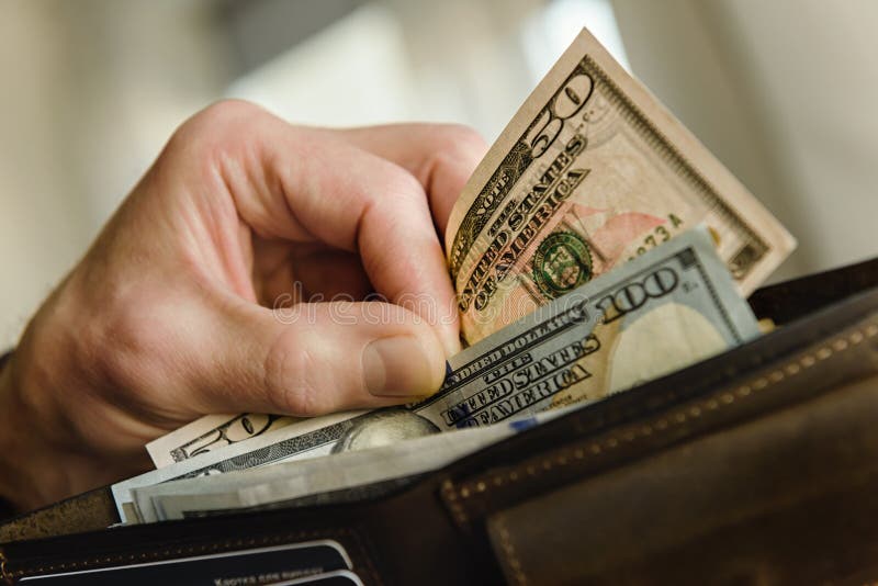 The wallet with dollars stock photo. Image of finance - 171882706