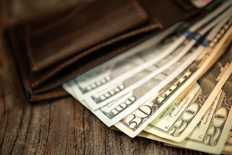 The wallet with dollars stock photo. Image of finance - 171882706