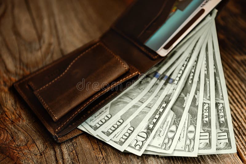 The wallet with dollars stock photo. Image of finance - 171882706