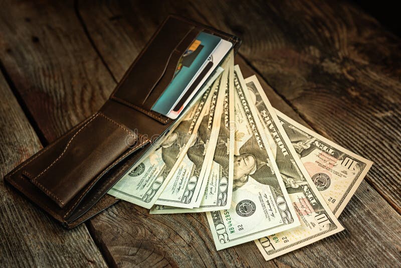 The wallet with dollars stock photo. Image of finance - 171882706