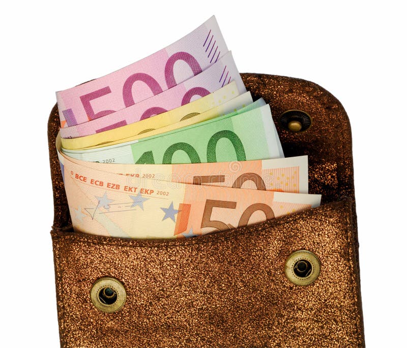 Wallet with euro notes stock photo. Image of europe, shopping - 4480578