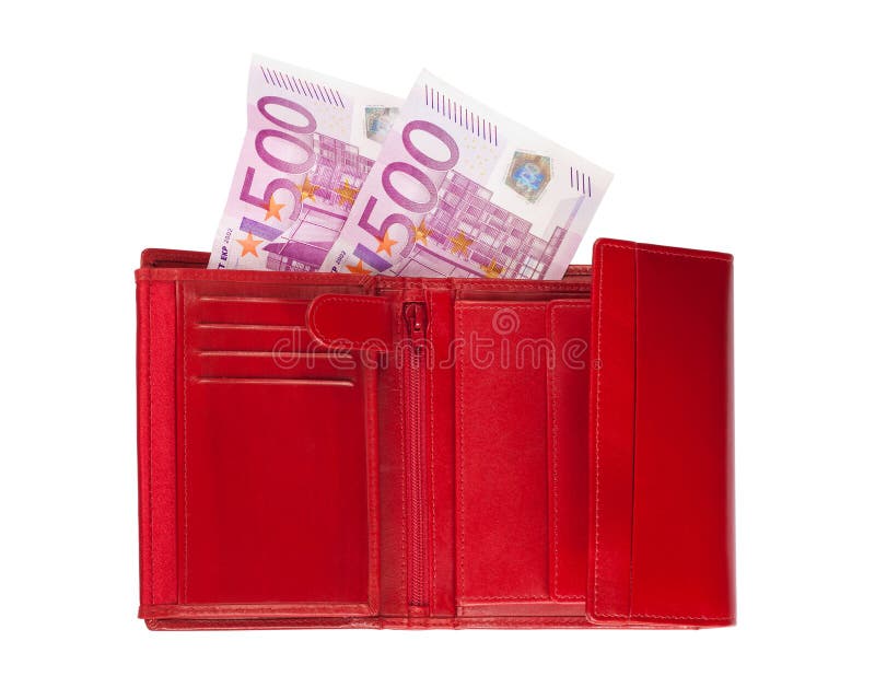 Wallet with euros stock photo. Image of background, isolation - 16170308