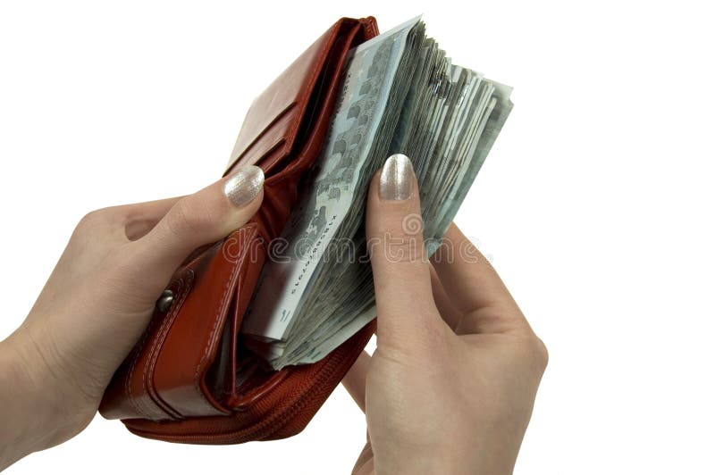 Wallet full of money stock photo. Image of wages, banknotes - 12054998