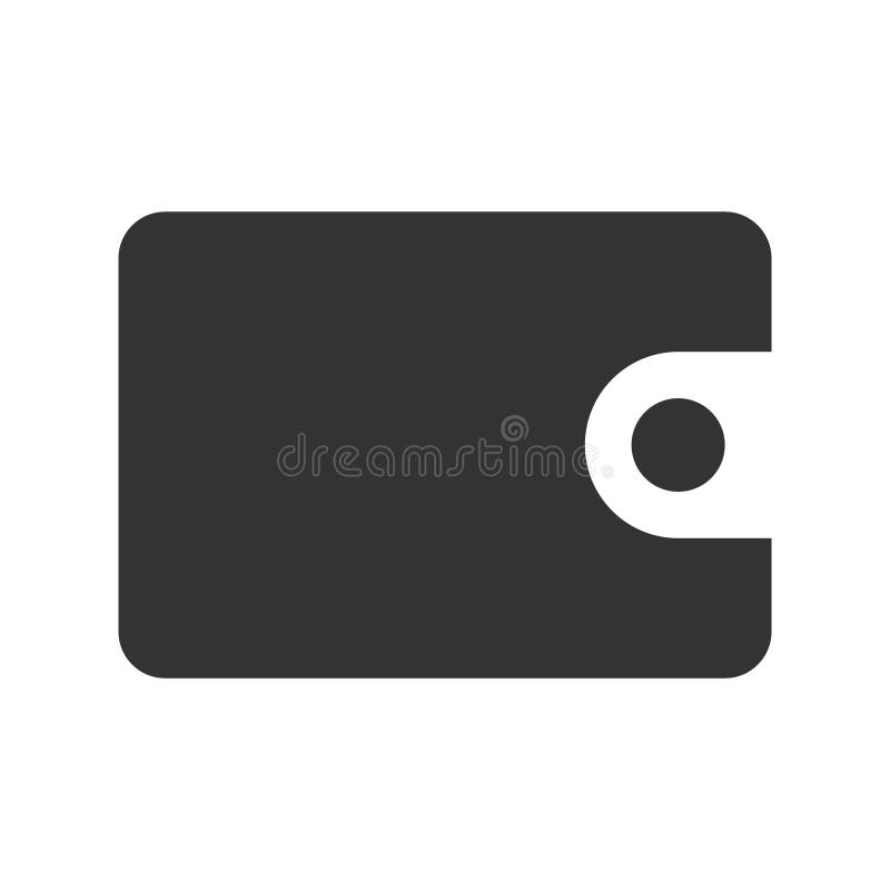 Wallet Glyph Vector Icon Isolated Stock Vector - Illustration of market ...