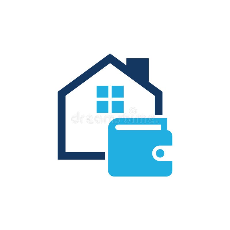 Wallet House Logo Icon Design Stock Illustration - Illustration of ...