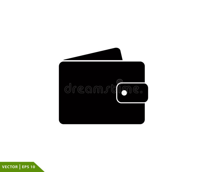 Wallet Icon Flat Style Trendy Logo Template Stock Vector - Illustration ...