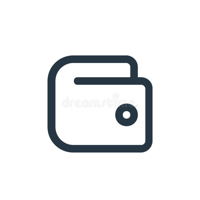 Wallet Icon Vector from Business and Management Concept. Thin Line ...