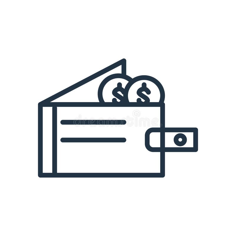 Wallet Icon Vector Isolated on White Background, Wallet Sign , Line or ...