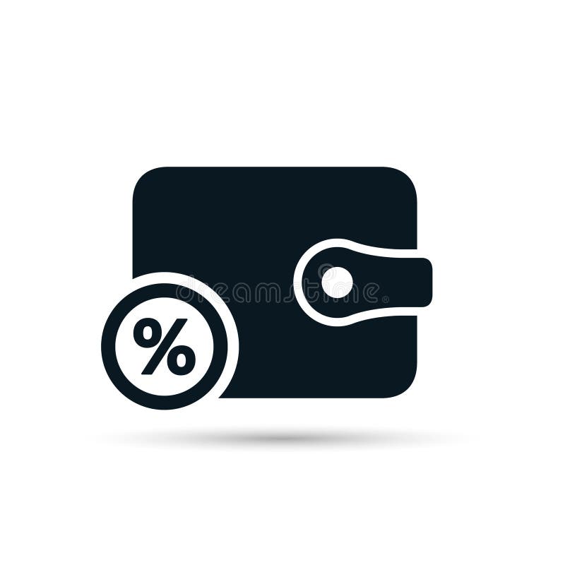 Wallet with Income Percent Symbol Icon, Vector Isolated Simple ...