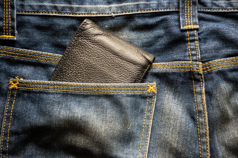 Wallet in jeans stock image. Image of invest, lincoln - 1855289