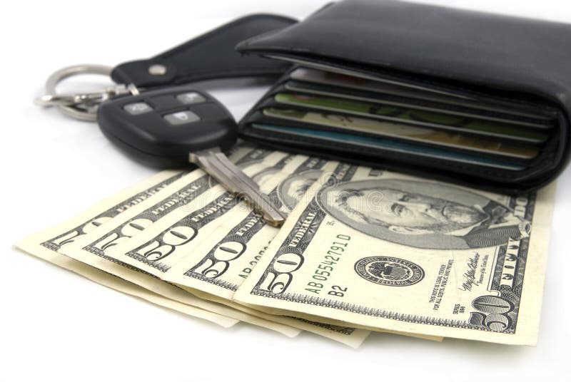 Wallet, Key and Money stock image. Image of dollar, payment - 856277