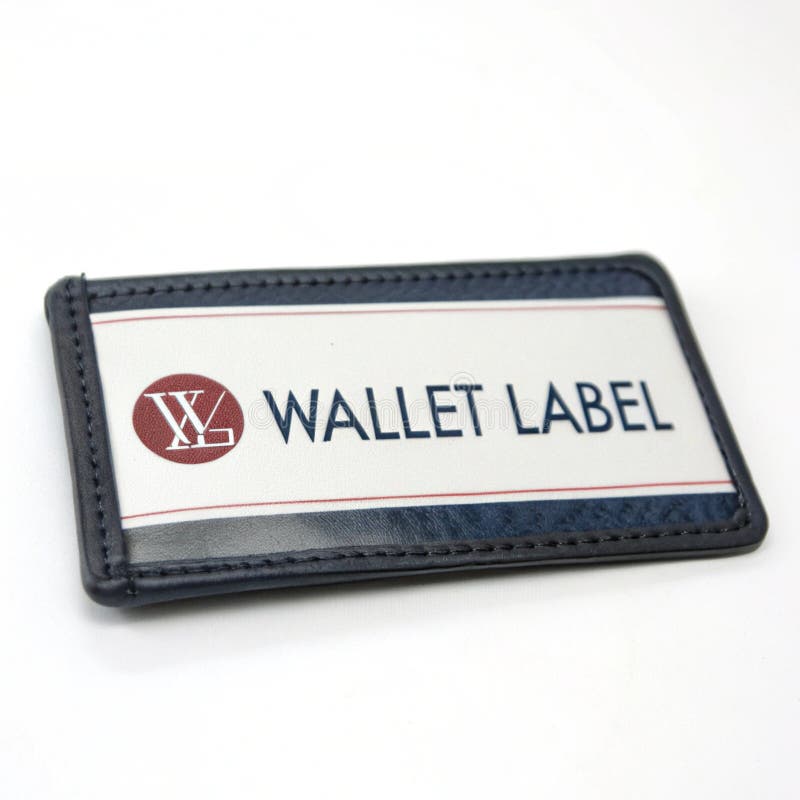 Wallet Label Isolated on White Background Stock Illustration ...