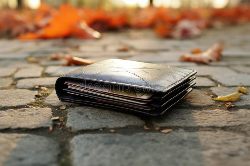 Wallet Left Behind on a Bench in the Park, Unintentional Stock ...
