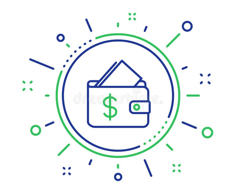 Wallet Line Icon. Affordability Sign. Vector Stock Vector ...