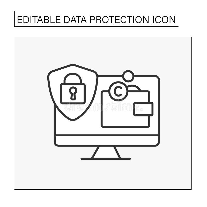 Wallet line icon stock vector. Illustration of data - 235761125